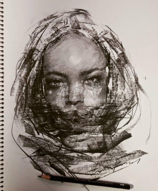 [cg插画] Leekillust韩国艺术家超酷素描油画头像美术作品931p_附带视频教程CG原画资源5314_原画帮